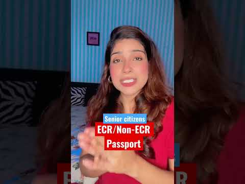ECR ya fir Non-ECR passport for senior citizen? #Passport #ECRnonECR #Indianpassport
