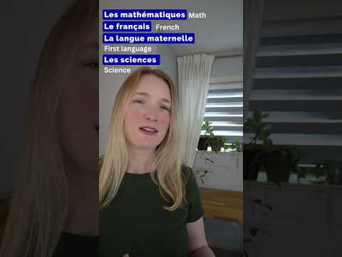 School Subjects in French