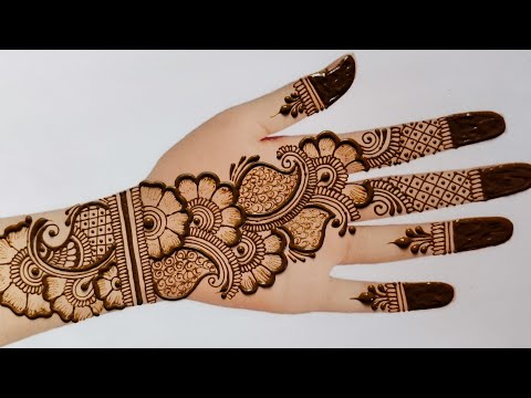 Very easy simple front hand mehndi design| Arabic mehndi| Mehndi design| Mehndi ka design| mehndi