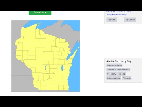 Every Wisconsin County (JetPunk)
