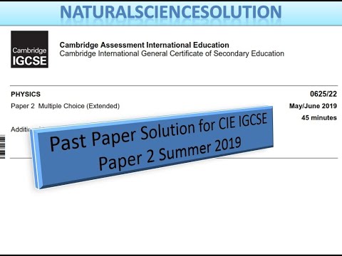 CIE IGCSE 0625/M/J/19 Paper 22 part 1