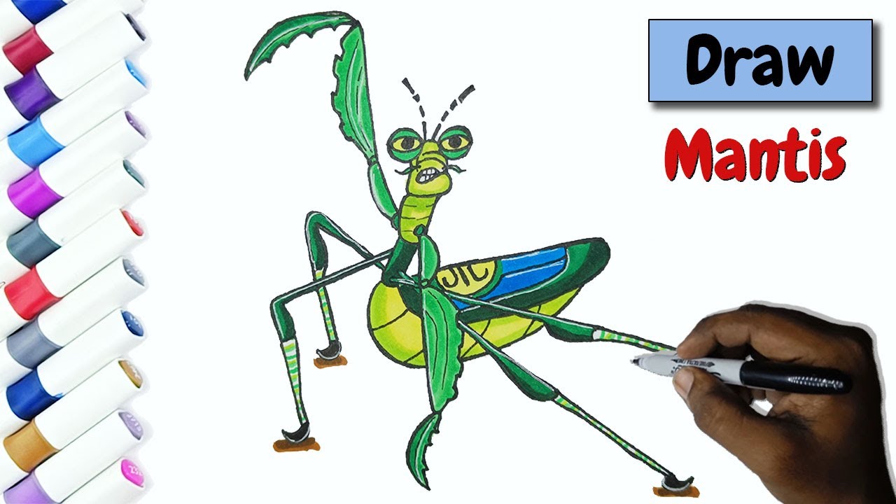Drawing Mantis !!! How To Draw Mantis from Kung Fu Panda