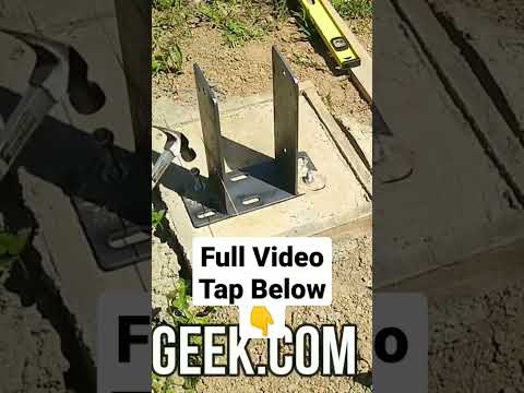 Install Post Anchor Bracket on Concrete.