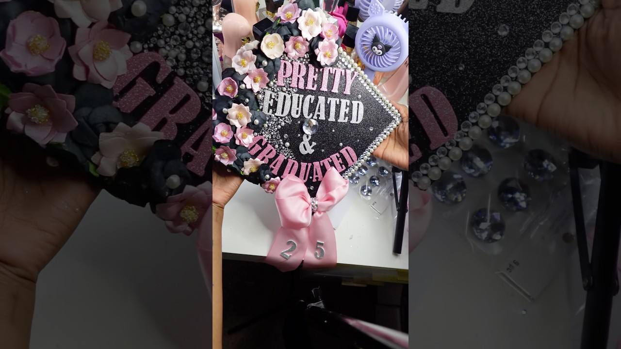 I cheated my way through college! Now decorate my graduation cap with me #graduation #classof2025