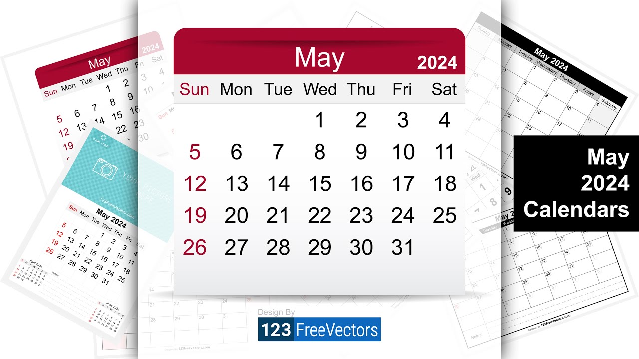 May 2024 Calendar | 123FreeVectors