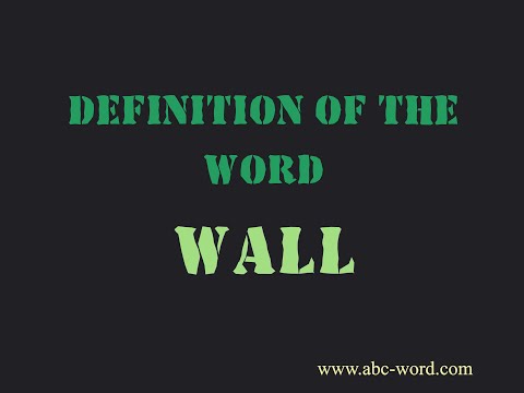 Definition of the word "Wall"