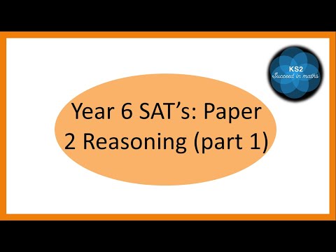 Year 6 Maths SAT's 2019: Paper 2 Reasoning (part 1)