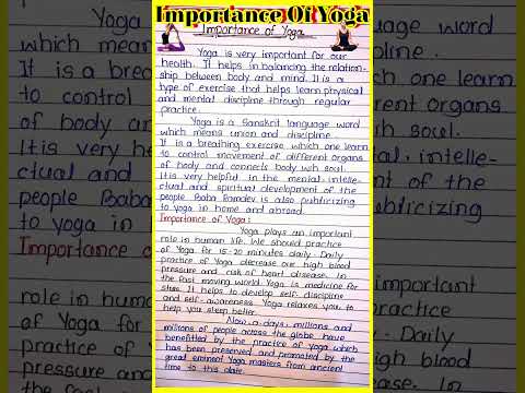 Importance of Yoga essay in english l Essay On Importance of Yoga in english