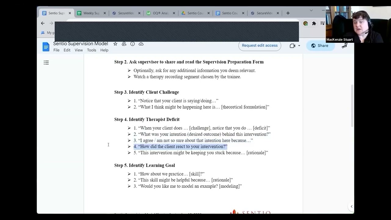 Deliberate Practice Supervision - Example #1 - Structuring supervision