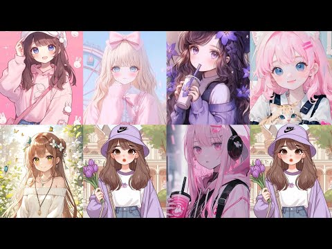 70+Beautiful animated girls wallpapers for whatsapp profile || Stylish cartoon whatsapp Dpz ππ«£#cute