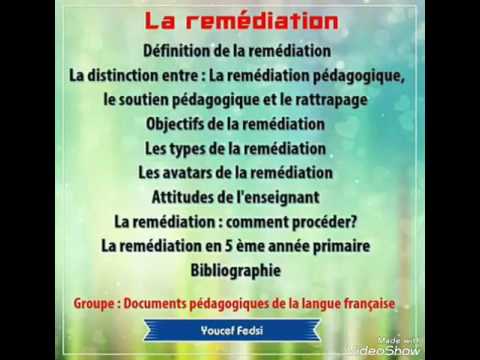 La remédiation