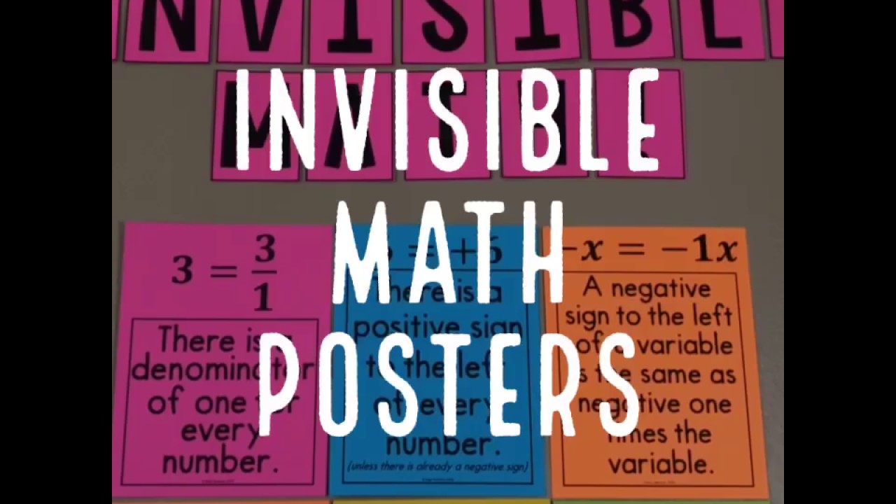 MUST HAVE Posters for Every Middle School Math Classroom