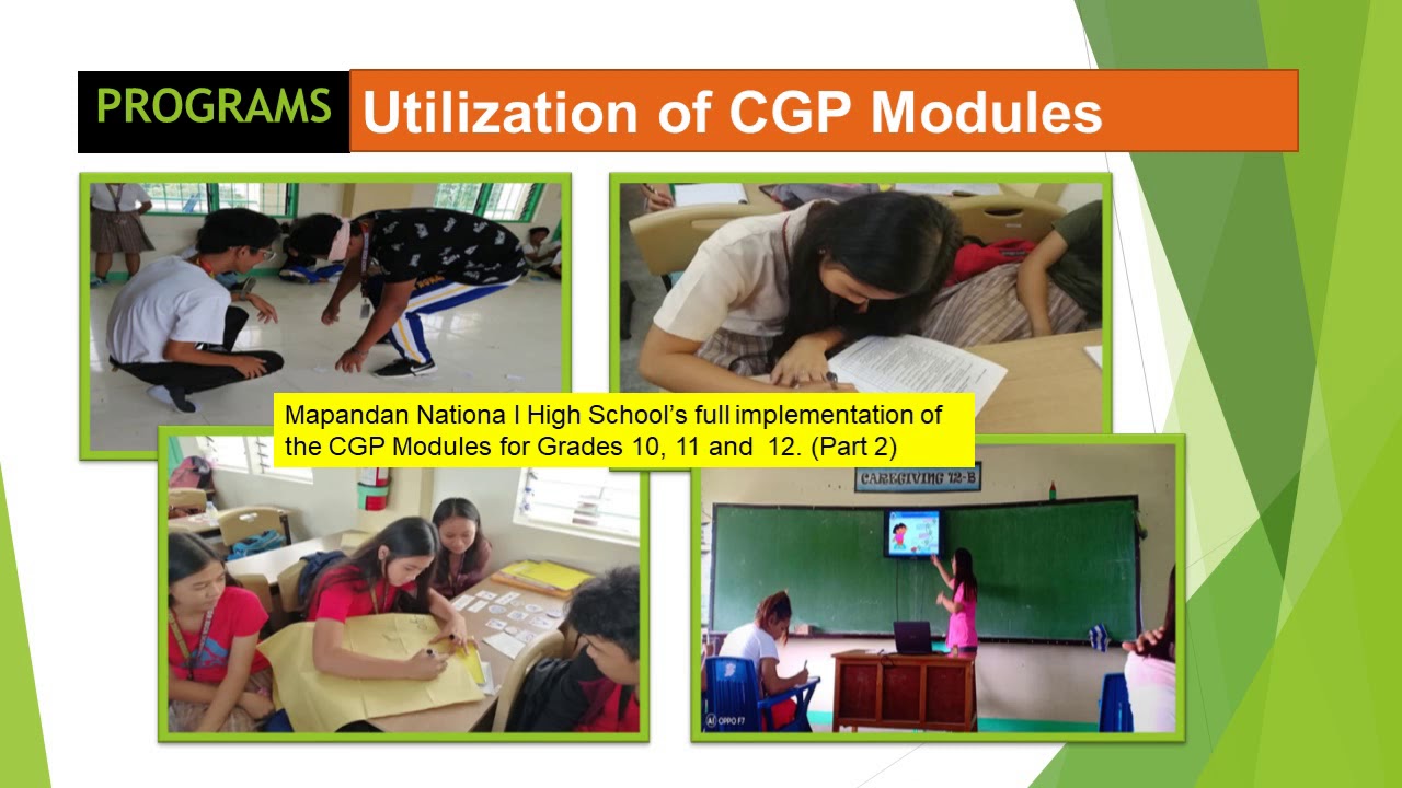 MAPANDAN NHS-SHS CAREER GUIDANCE PROGRAM ACCOMPLISHMENT REPORT 2019-2020