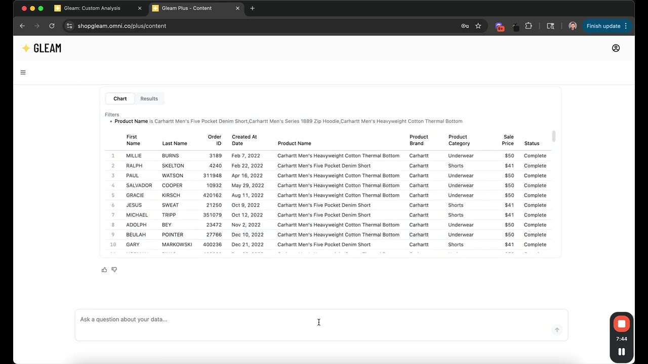 Demo: Embedded analytics with Omni