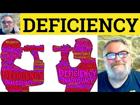 😎 Deficiency Meaning - Deficient Definition - Deficiency Defined - Deficient Examples - Deficiency