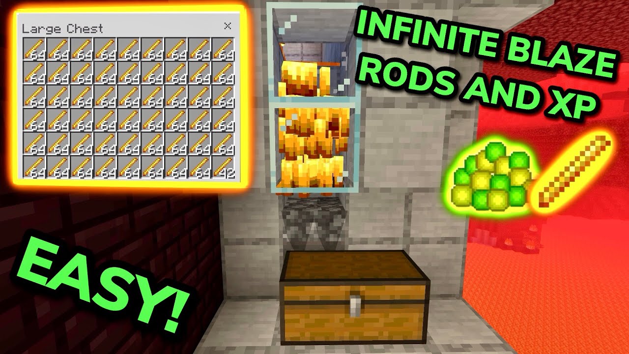 EASIEST 1.21 BLAZE XP FARM TUTORIAL in Minecraft Bedrock (MCPE/Xbox/PS ...