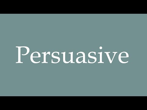 How to Pronounce ''Persuasive'' Correctly in French
