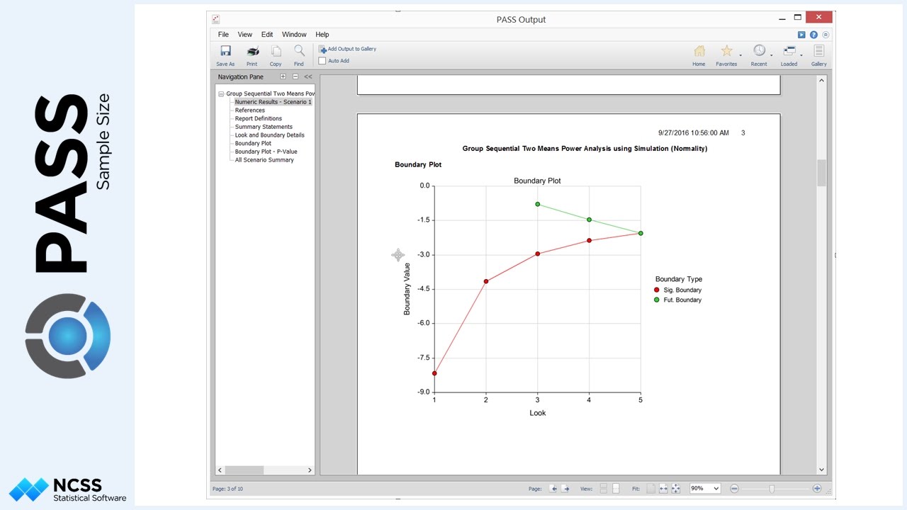 Sample Size Calculation for Group-Sequential Tests for Two Means in PASS