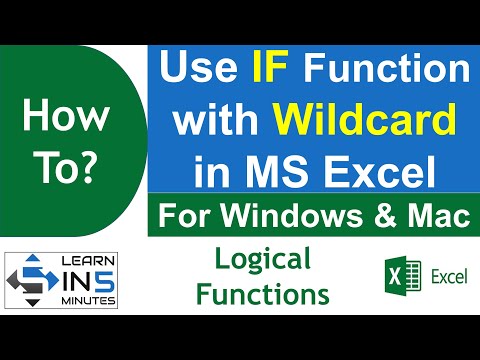 How to use Wildcard with If Function in Microsoft Excel | Learn in 5 Minutes