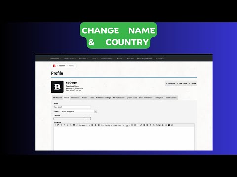 How to change name and country in DNDbeyond