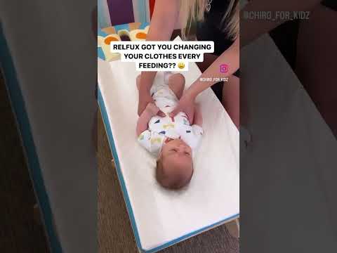 Babe spitting up a TON? #reflux #babycare #chiropractic #adjustment #stretching