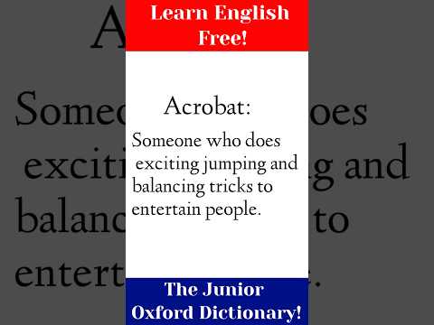 Acrobat meaning in English | English to English vocabulary | English to English Word meaning.