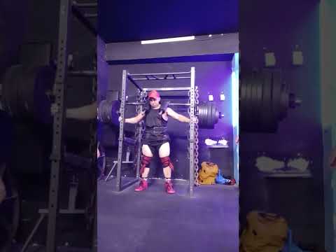 252 kg (555 lbs) hatfield squat for one rep. Bodyweight 100 kg or 220 lbs.