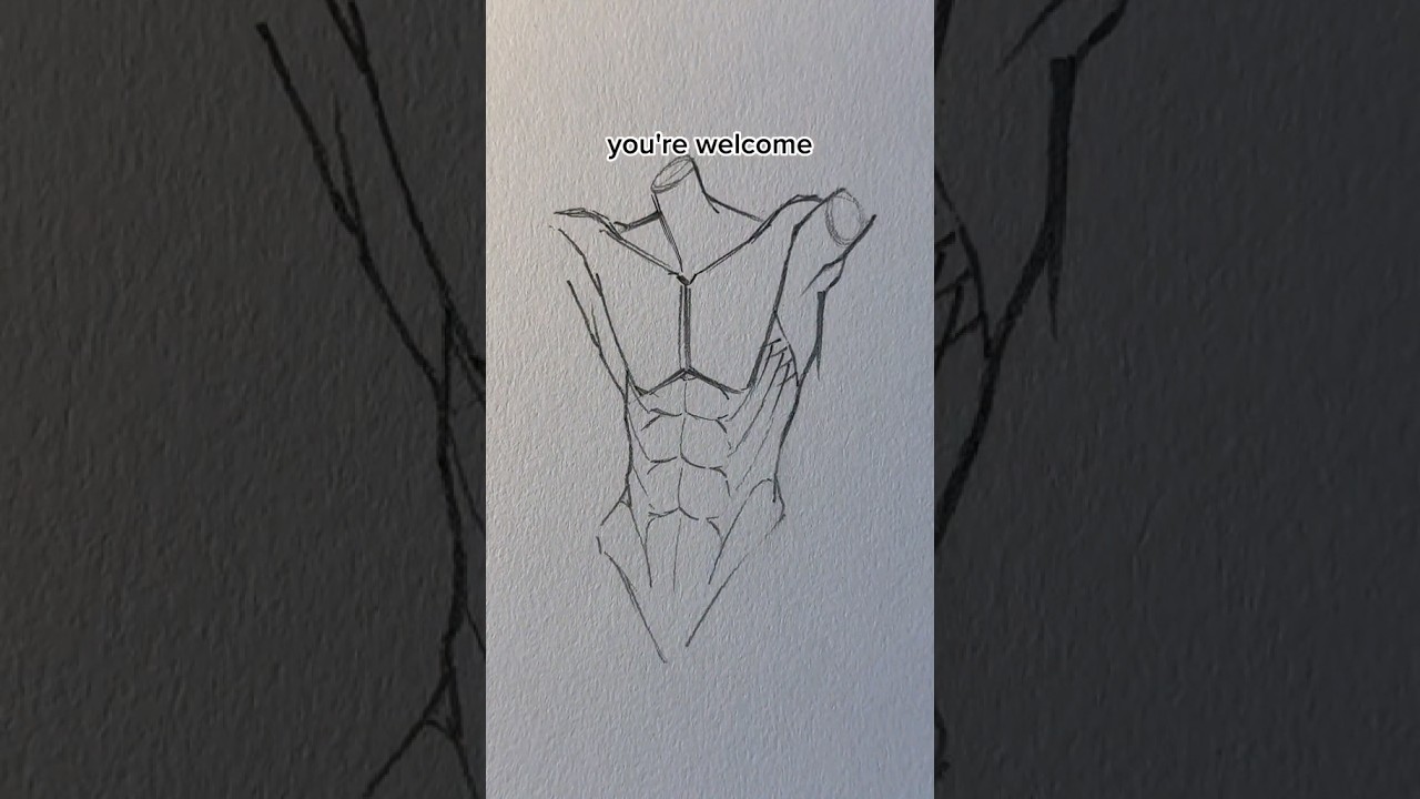 Draw abs like this 💪 || Jmarron