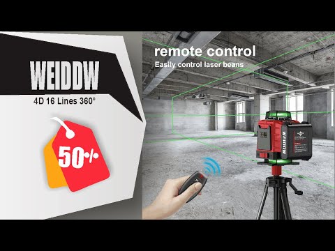 WEIDDW 4D 16 Lines 360°Self-leveling Laser Levels withTripod and Suitcase Horizontal And Vertical
