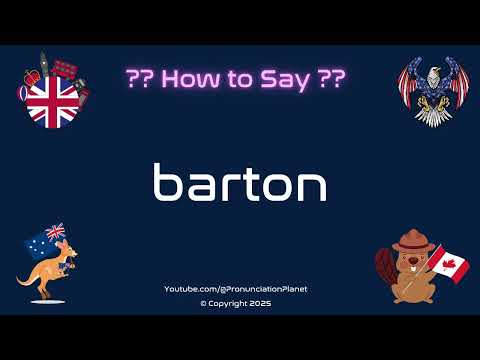 🏡🔊 How to Pronounce barton? (CORRECTLY) | Pronunciation Planet