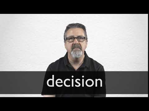 DECISION - Meaning & Translations | Collins English Dictionary