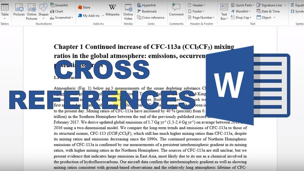 How to make cross references in word