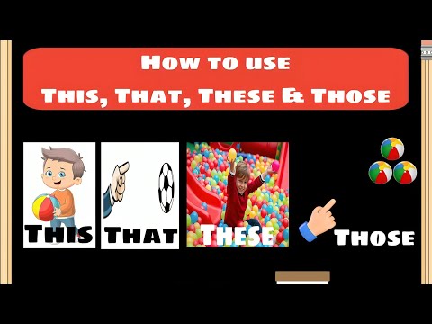 How to use This, That, These and Those in a sentence #english #englisheducation #learnenglish #kids