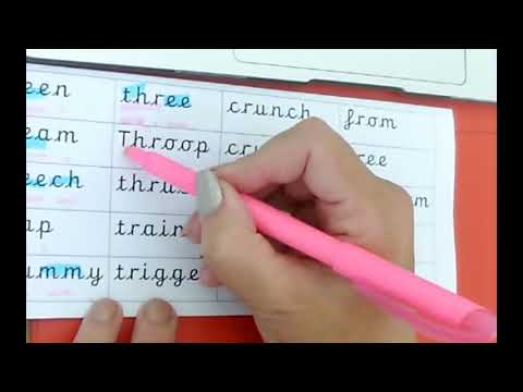 Help to read words beginning with gr, pr, scr, thr, cr, fr with Mrs H