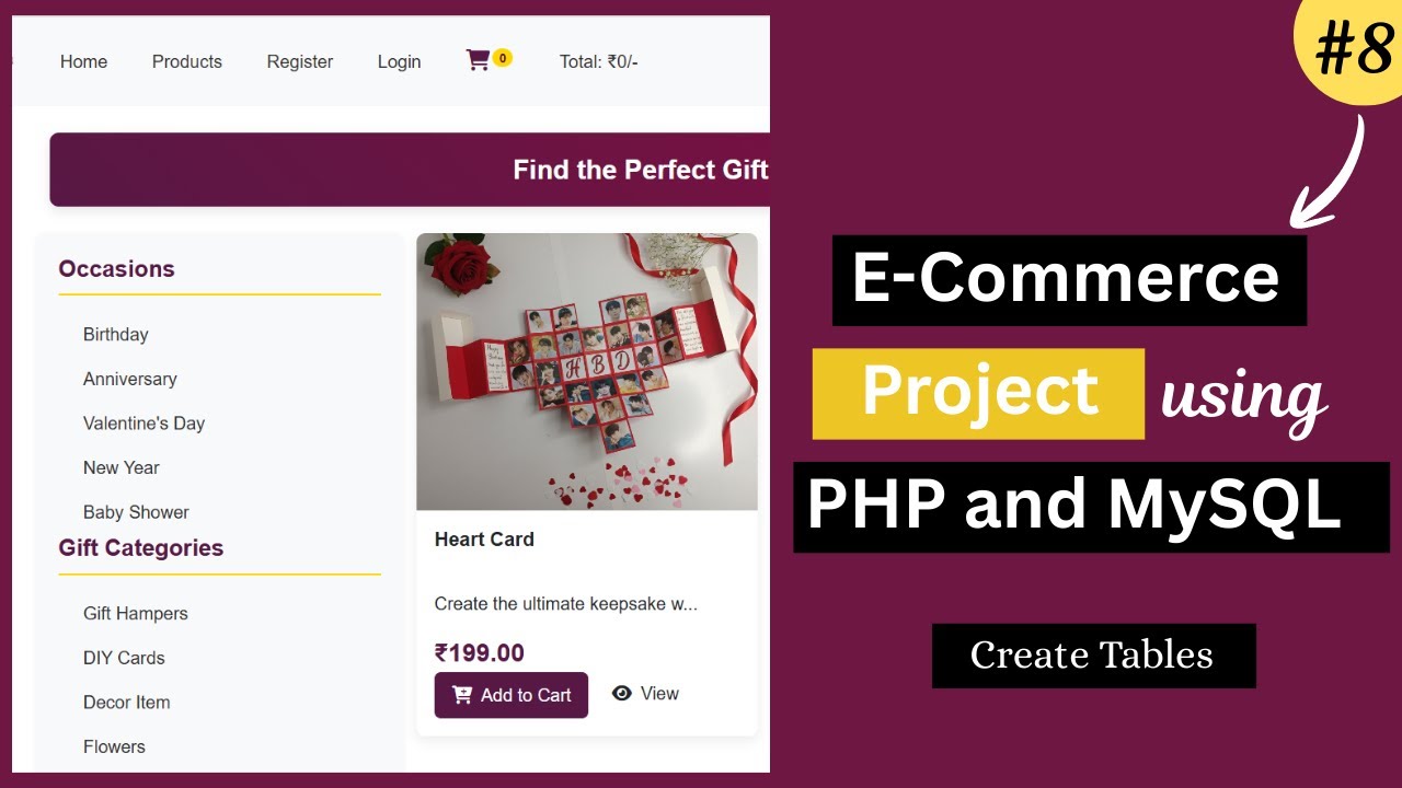 E-Commerce Website Project Using PHP & MySQL |Admin & User Panel| Payment Gateway| Create Tables - 8