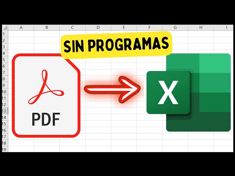 🔥 Convertir de PDF a EXCEL - GRATIS y SIN PROGRAMAS
