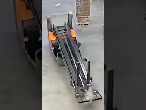 Luckiest escape ever. #shorts #youtubeshorts #shortsfeed #contractor #construction #forklift #drive
