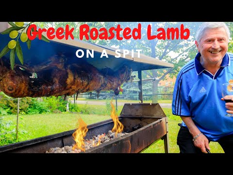 Delicious Greek Roasted Lamb on a Spit! | Detailed step by step video