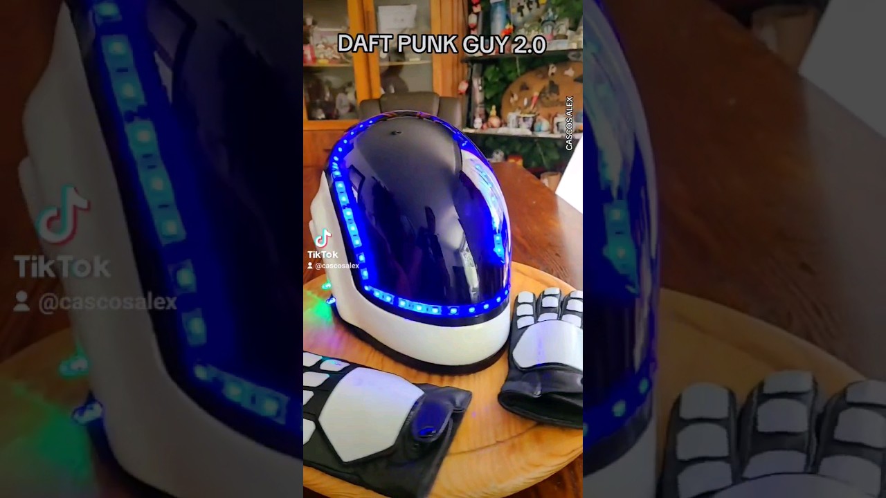 CASCOS ALEX DAFT PUNK BLANCO #cascosalex #daftpunk #cosplay