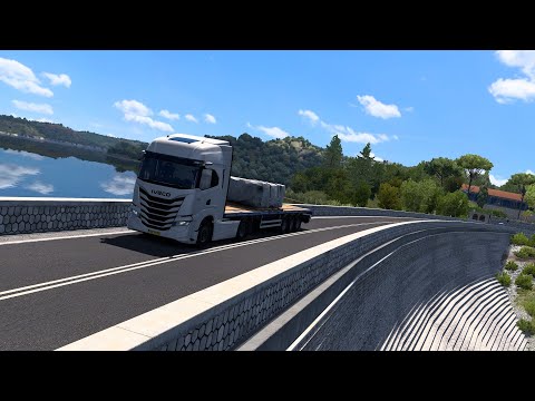 Greece DLC with new Iveco S-Way Active space | Athens - Lamia | Euro Truck Simulator 2 1.53