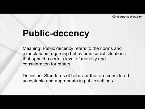 Public-decency Meaning