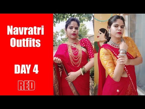 4th Color Red | Navratri Colors | Navratri 2020 | Navratri Looks | Navratri Outfit Ideas | #navratri