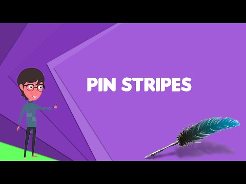 What is Pin stripes? Explain Pin stripes, Define Pin stripes, Meaning of Pin stripes