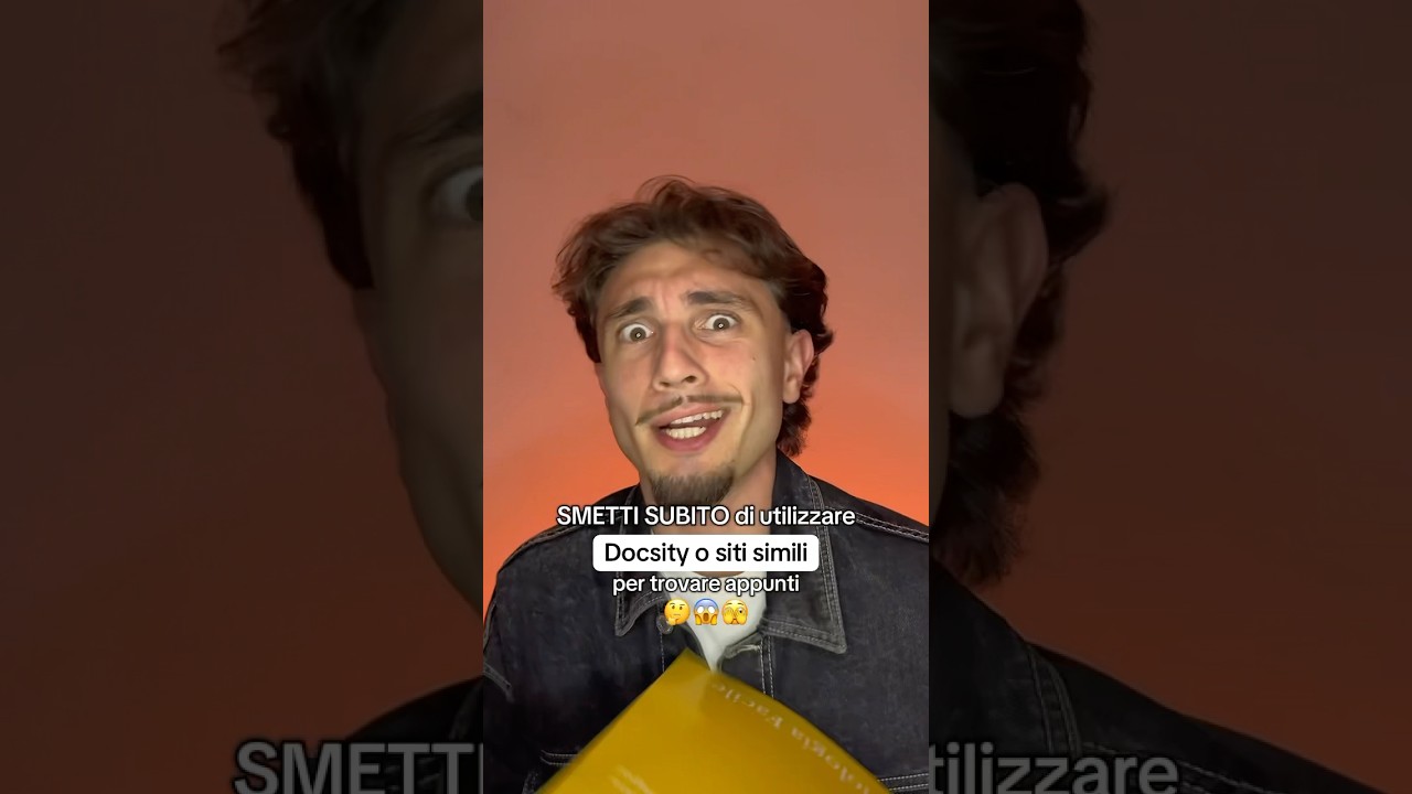 Smetti di usare docsity e trova appunti con cui passare gli esami #università #appunti