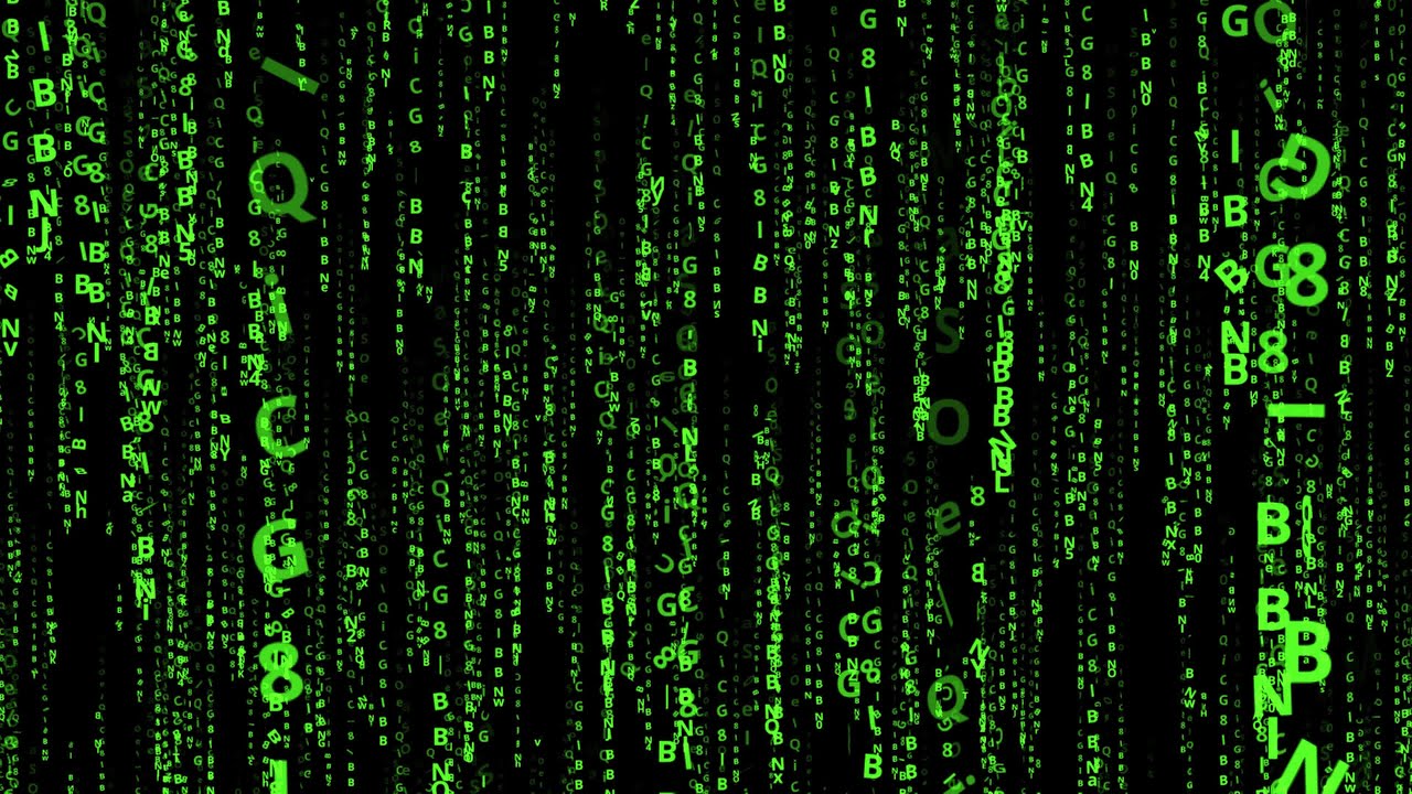 The Matrix Binary Falling Rain Code Screensaver | 8 Hours Screensaver & Live Wallpaper HD! No Audio!