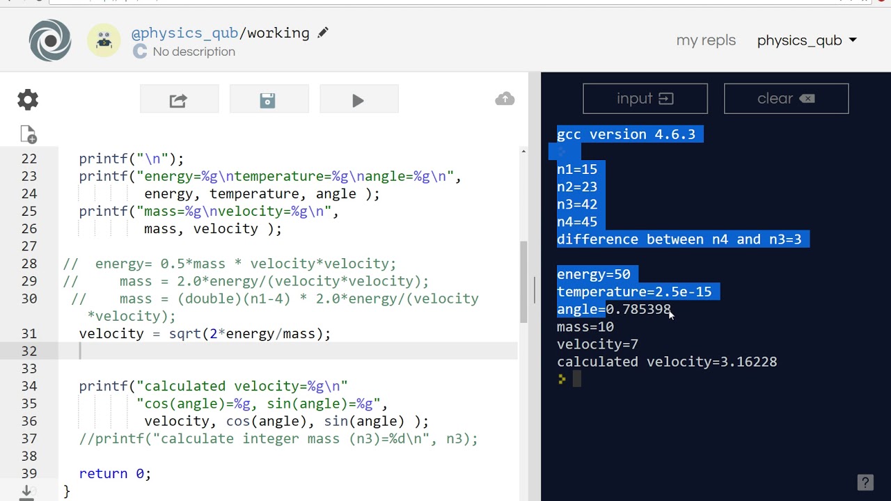 Introduction to Programming in C - part 9 - math.h - sin, cos, pow, sqrt functions
