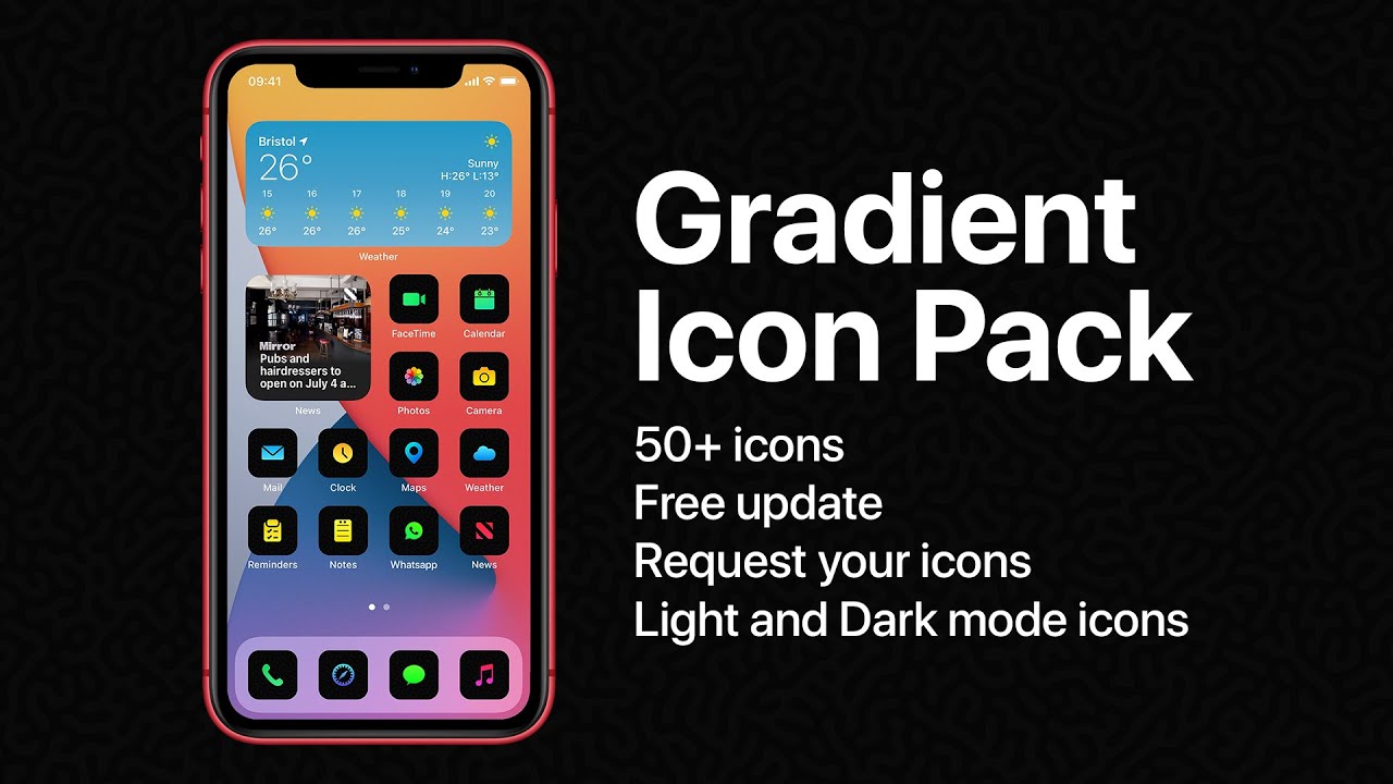 $2 iOS 15 and 14 Gradient icon Home Screen Setup + Tutorial