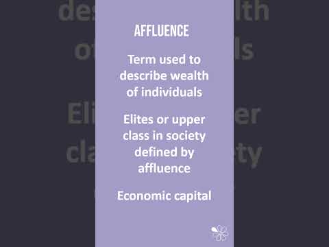 Affluence | 60 Second Sociology