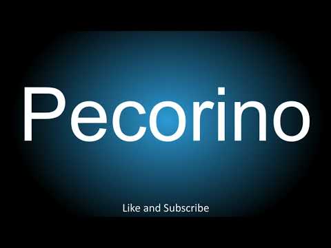 How to correctly pronounce in Italian and English, the Italian hard cheese - Pecorino.