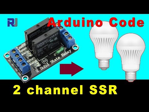How to use 2 channel Solid State relay SSR with Arduino